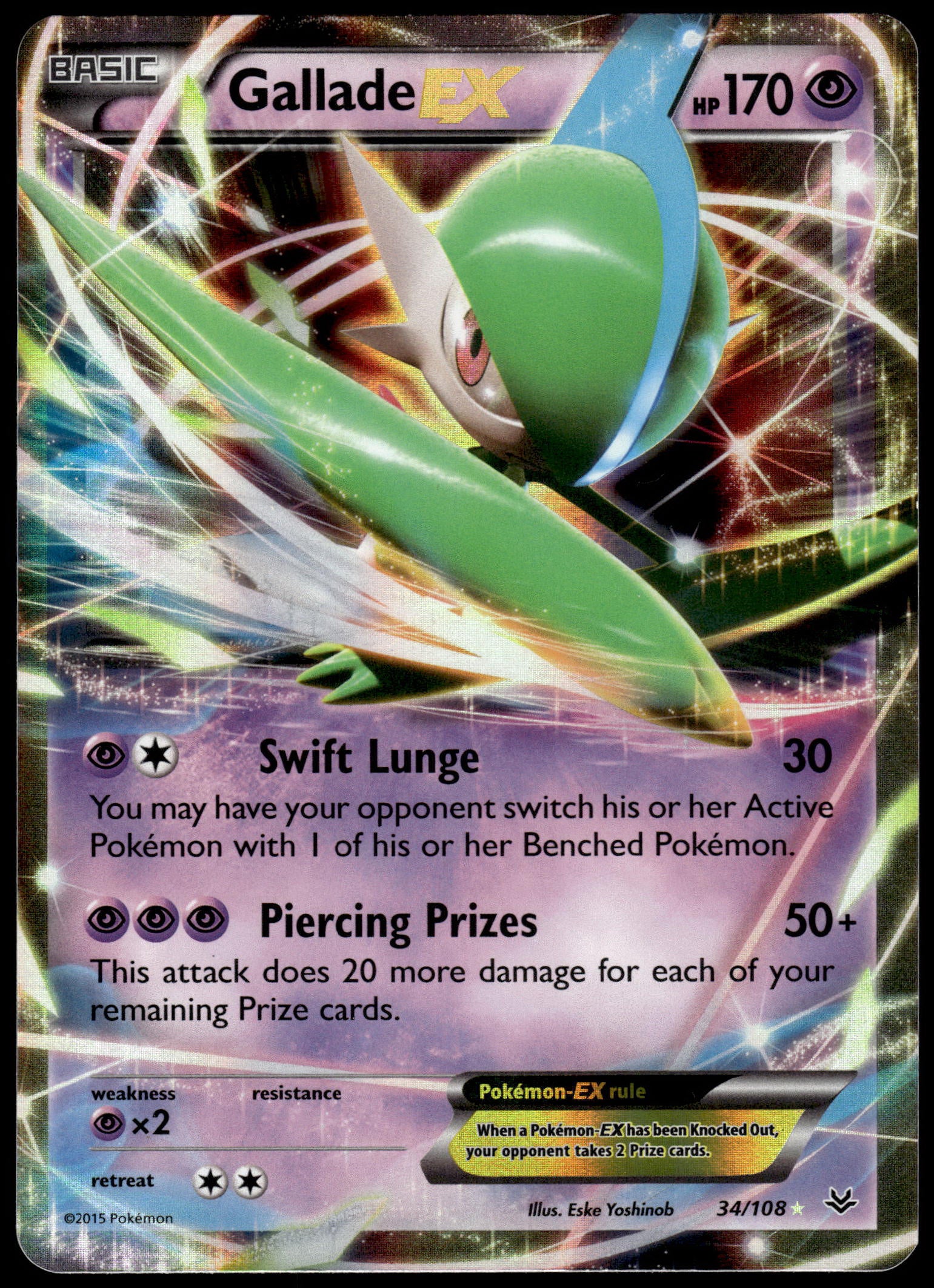 Gallade EX 38/108 XY Roaring Skies Pokemon [NM] (1) – JustEncased