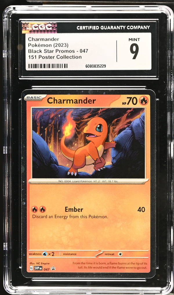 CGC 9 - Charmander Cosmos SVP047 MEW 151 Poster Promo - Pokemon ...